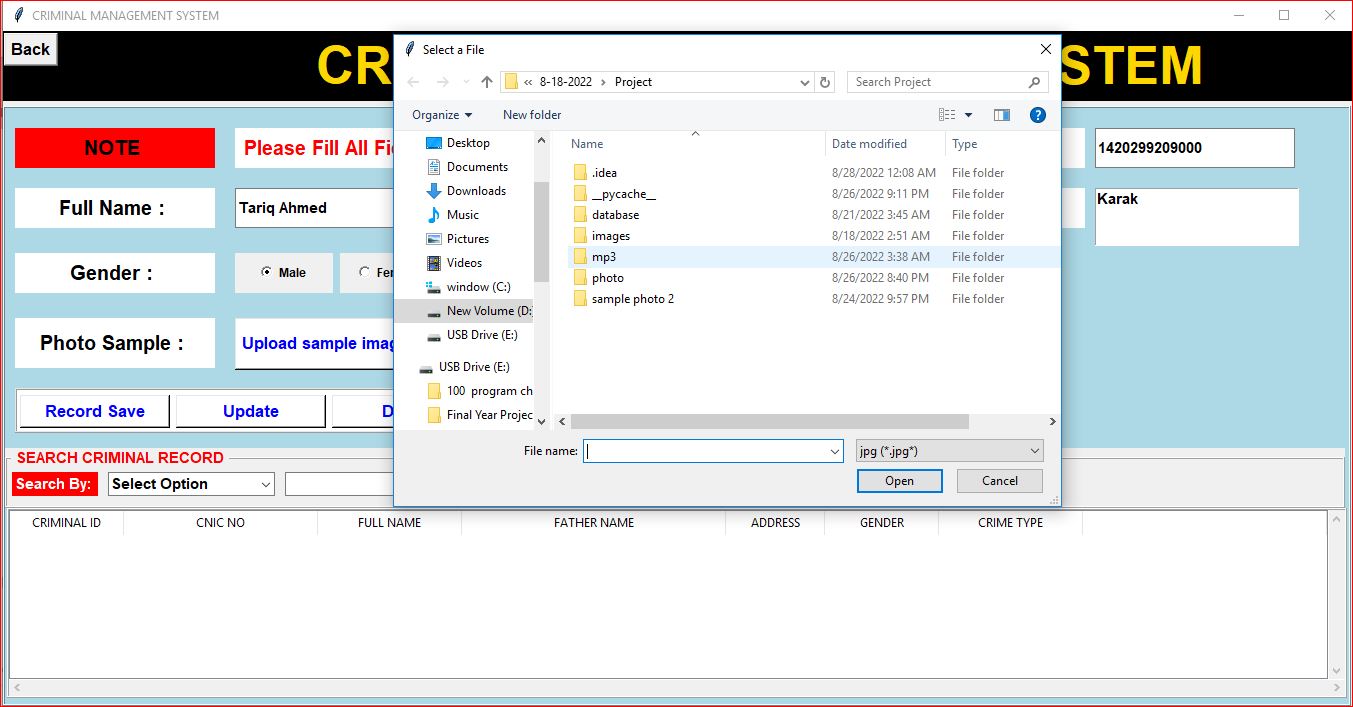 GitHub - tariqahmedproject/Criminal-Face-Recognition
