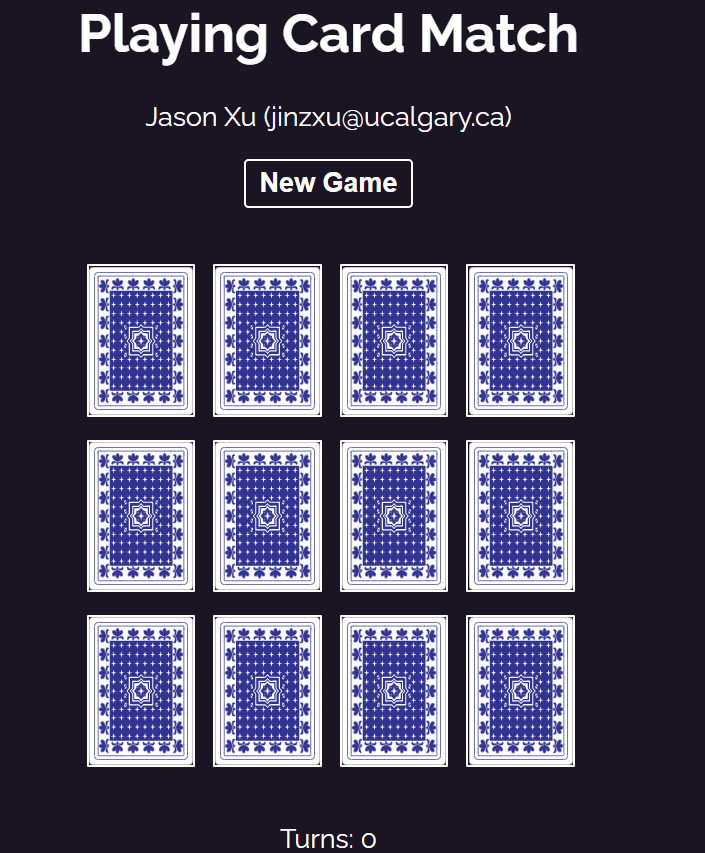 GitHub - jinzxu/playing-card-match-game-app: Front-end project on ...