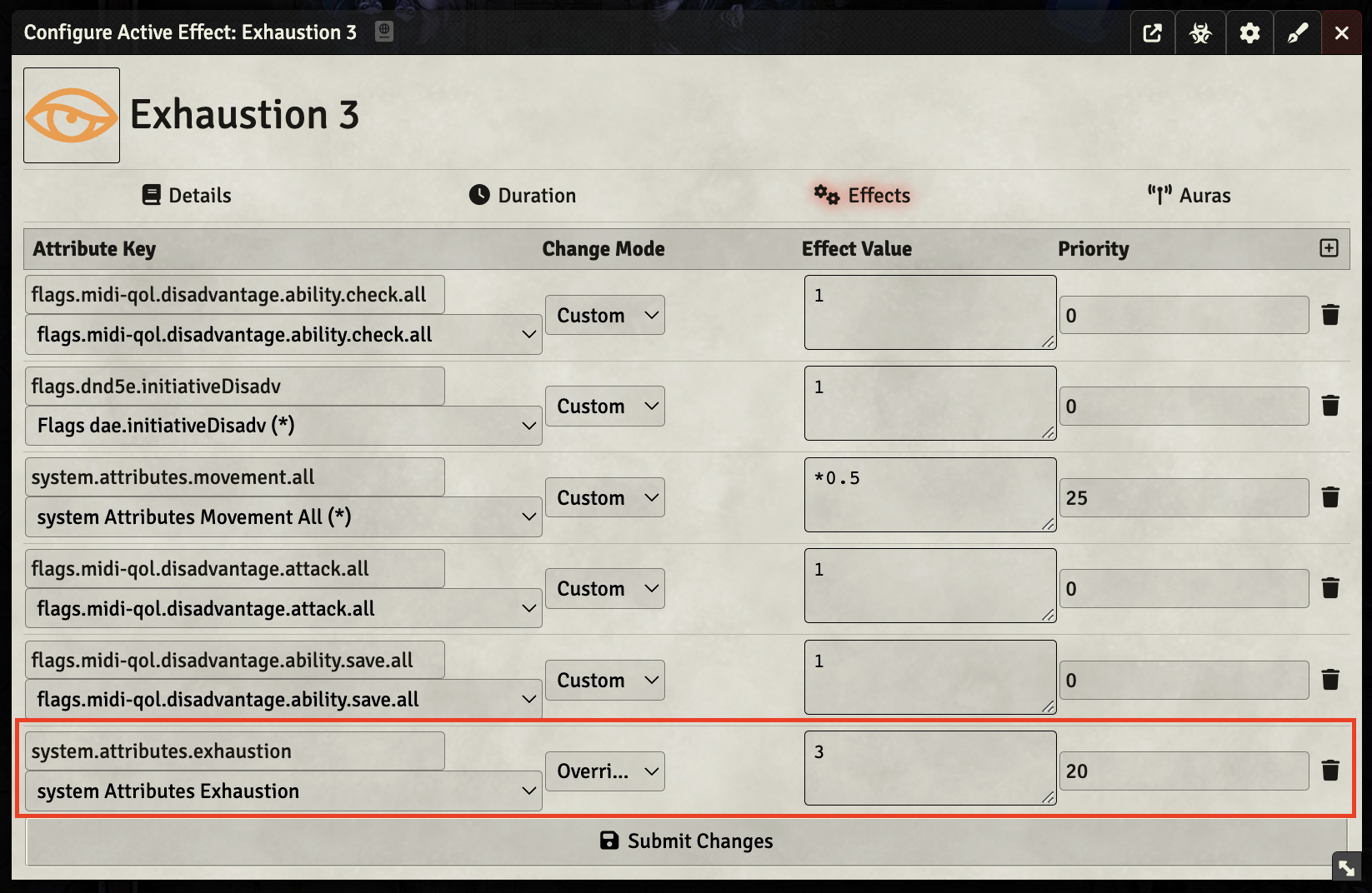 Adding Exhaustion to the character sheet · Issue #203 · DFreds/dfreds-convenient-effects · GitHub