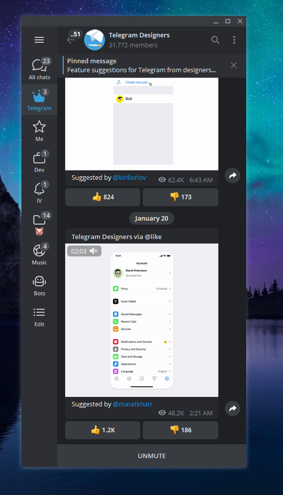[Feature Request] Remove the message counter on the back button. · Issue #7499 · telegramdesktop ...