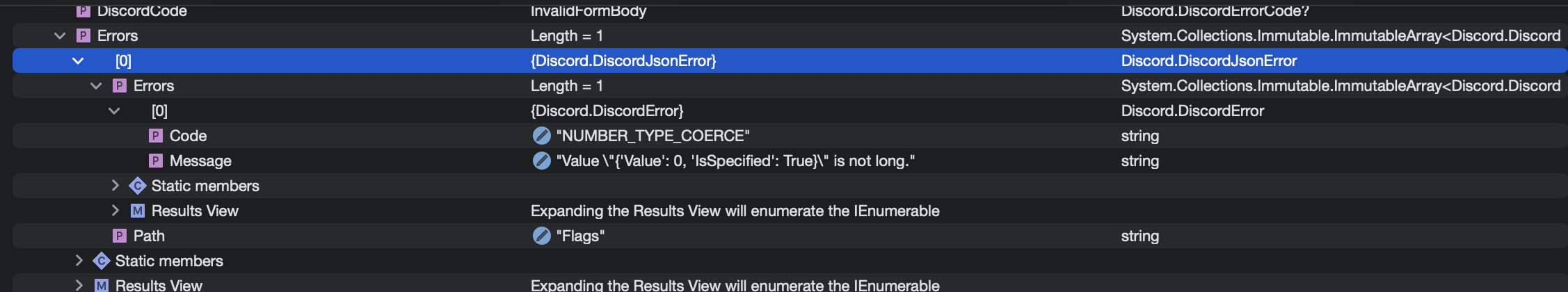 [Bug]: 50035 NUMBER_TYPE_COERCE Error · Issue #2163 · discord-net/Discord.Net · GitHub