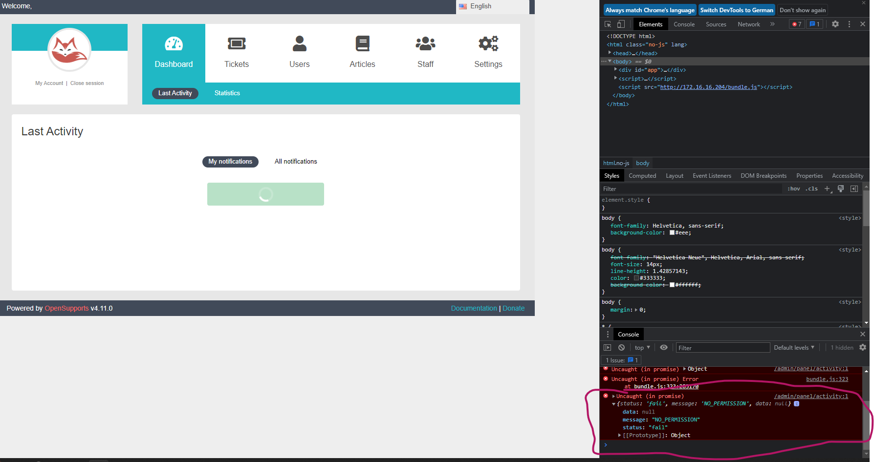 Dashboard loading without end when visiting via IP · Issue #1226 ...