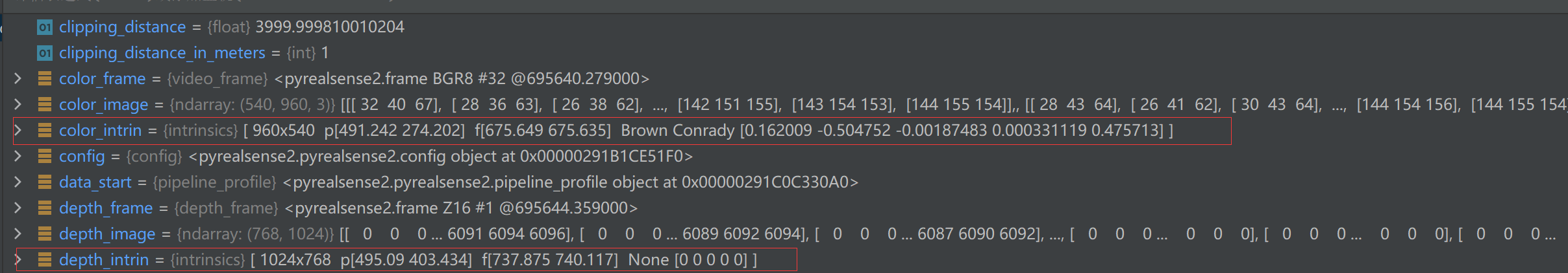 Some Problems on the Internal Parameter Matrix of L515 Camera · Issue ...