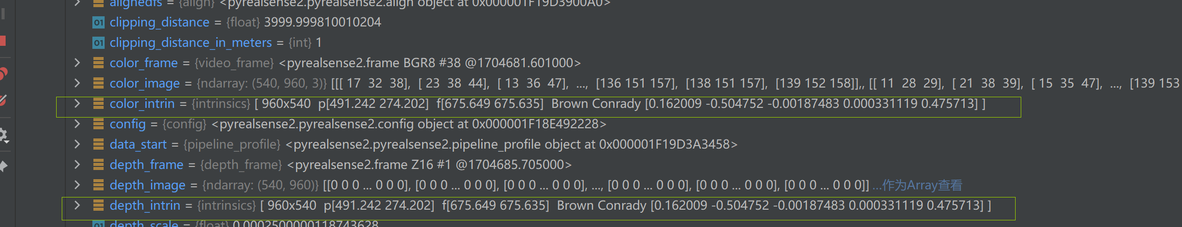 Some Problems on the Internal Parameter Matrix of L515 Camera · Issue ...