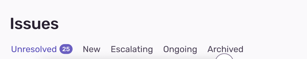 Add the New, Escalating and Ongoing tabs to the Issue Stream · Issue #48304 · getsentry/sentry ...