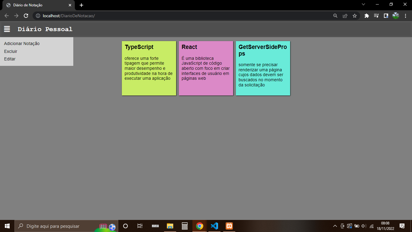 GitHub - Pedro-Marques-Santos/DiarioDeNotacao