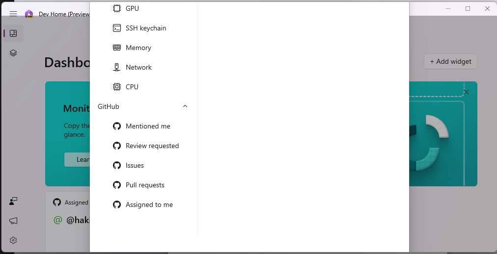 Unable to close add widget window · Issue #915 · microsoft/devhome · GitHub