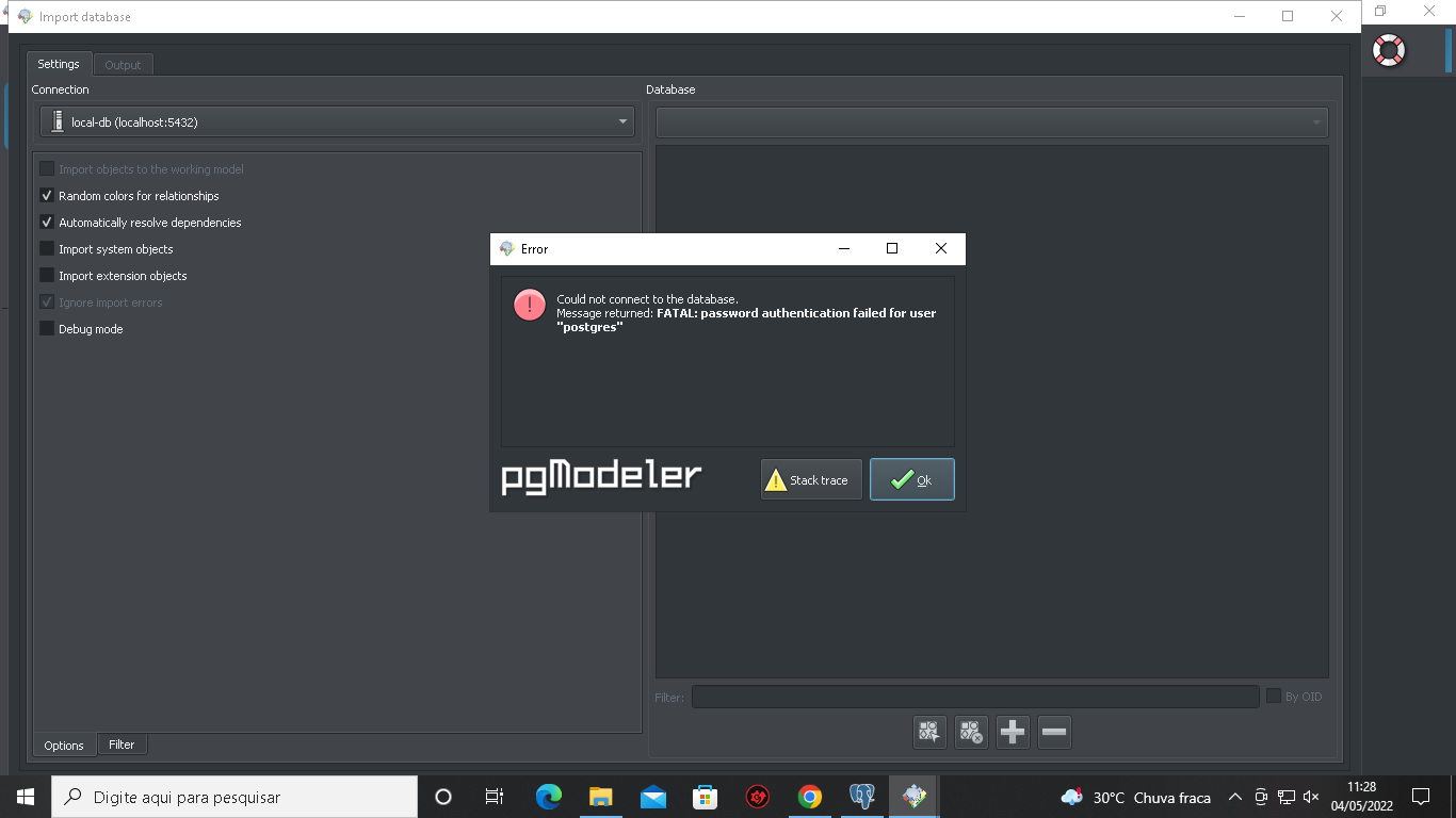 PRECISO DE AJUDA COM ESTE ERRO!!! · Issue #1677 · pgmodeler/pgmodeler · GitHub
