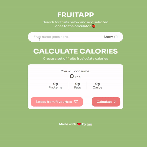GitHub - chmery/fruitapp: Calculate fruit calories.