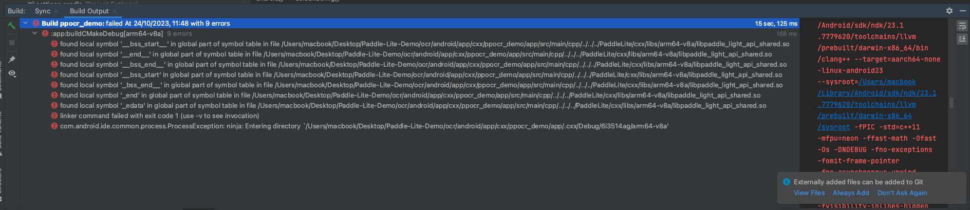 app:buildCMakeDebug[arm64-v8a] · Issue #370 · PaddlePaddle/Paddle-Lite-Demo · GitHub