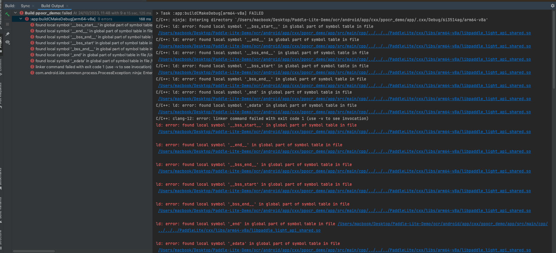 app:buildCMakeDebug[arm64-v8a] · Issue #370 · PaddlePaddle/Paddle-Lite-Demo · GitHub