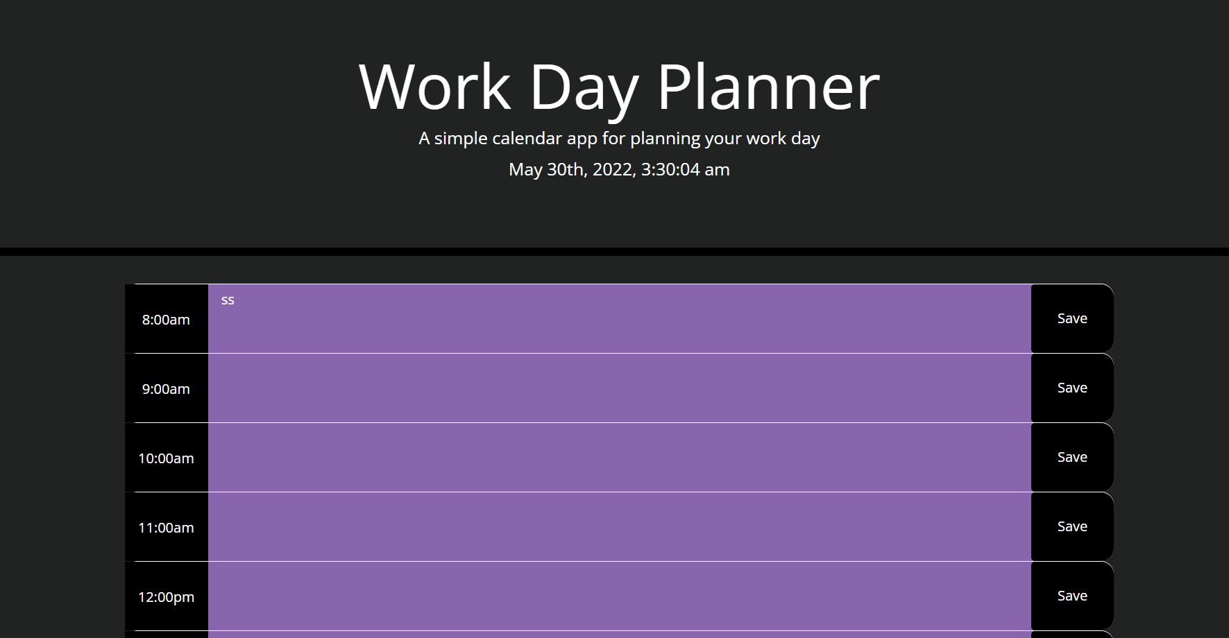 GitHub - russelldnn/Work-Day-Planner: A basic work day planner that saves user input to a local ...