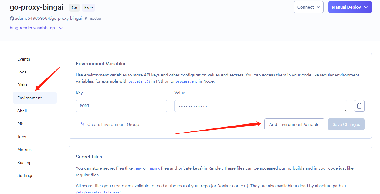 请问环境变量怎么设置 · Issue #132 · adams549659584/go-proxy-bingai · GitHub