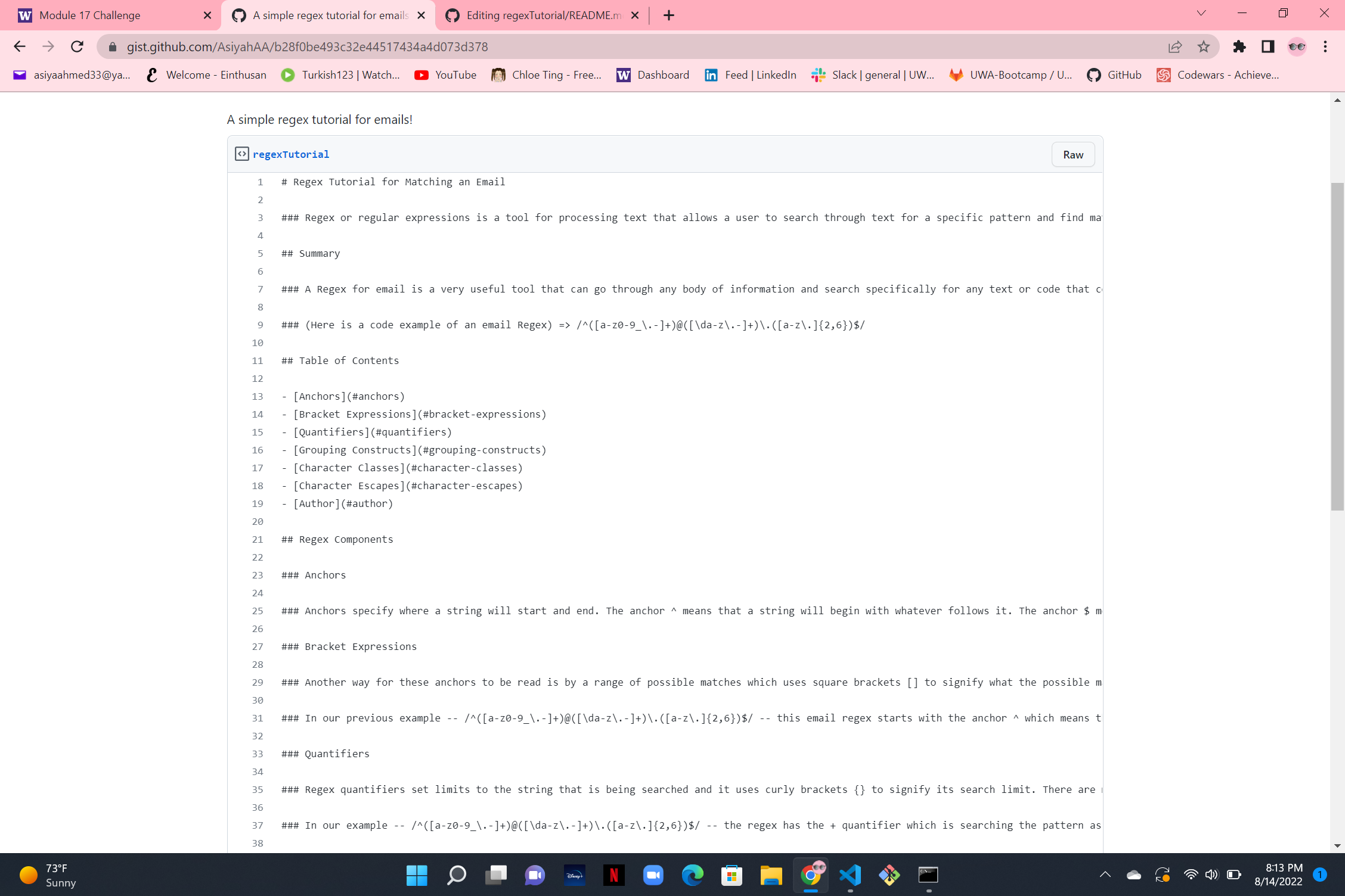 GitHub - AsiyahAA/regexTutorial