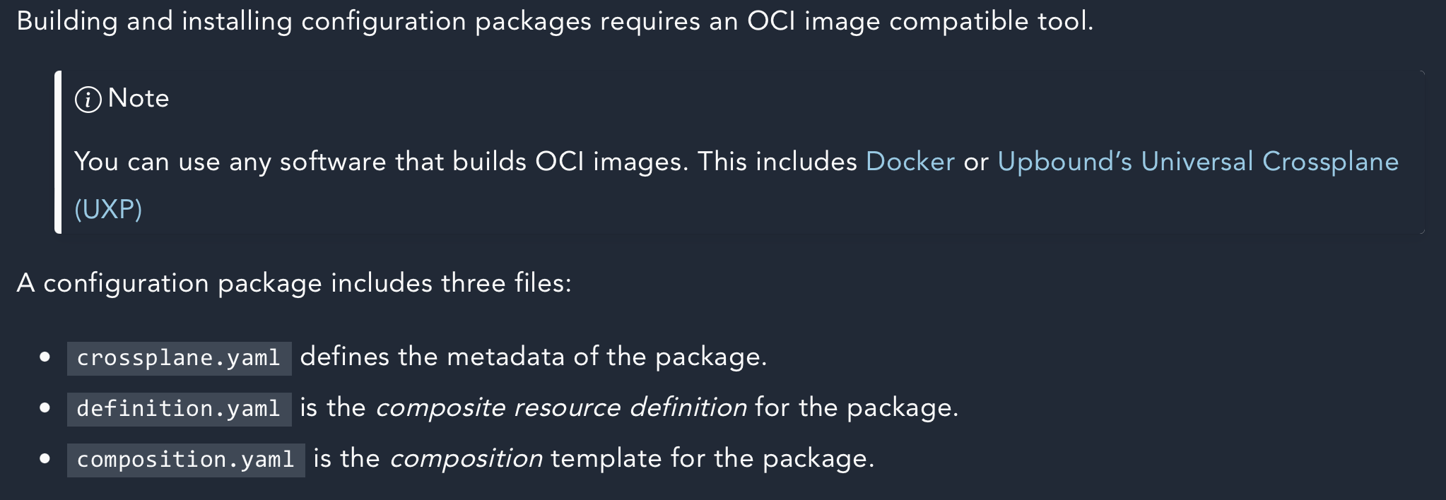 "Building a configuration package" inaccuracies · Issue #331 · crossplane/docs · GitHub