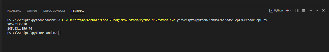 GitHub - YagoCastello/Gerador_CPF: Código que gera um cpf válido