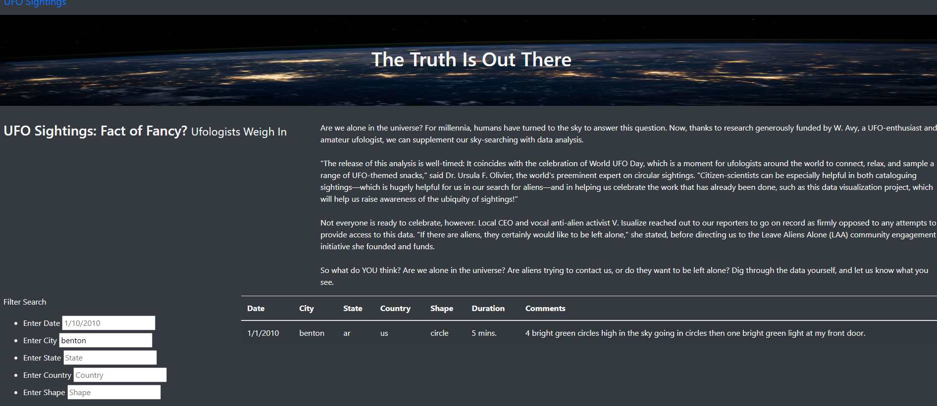 GitHub - mirj1209/UFOs