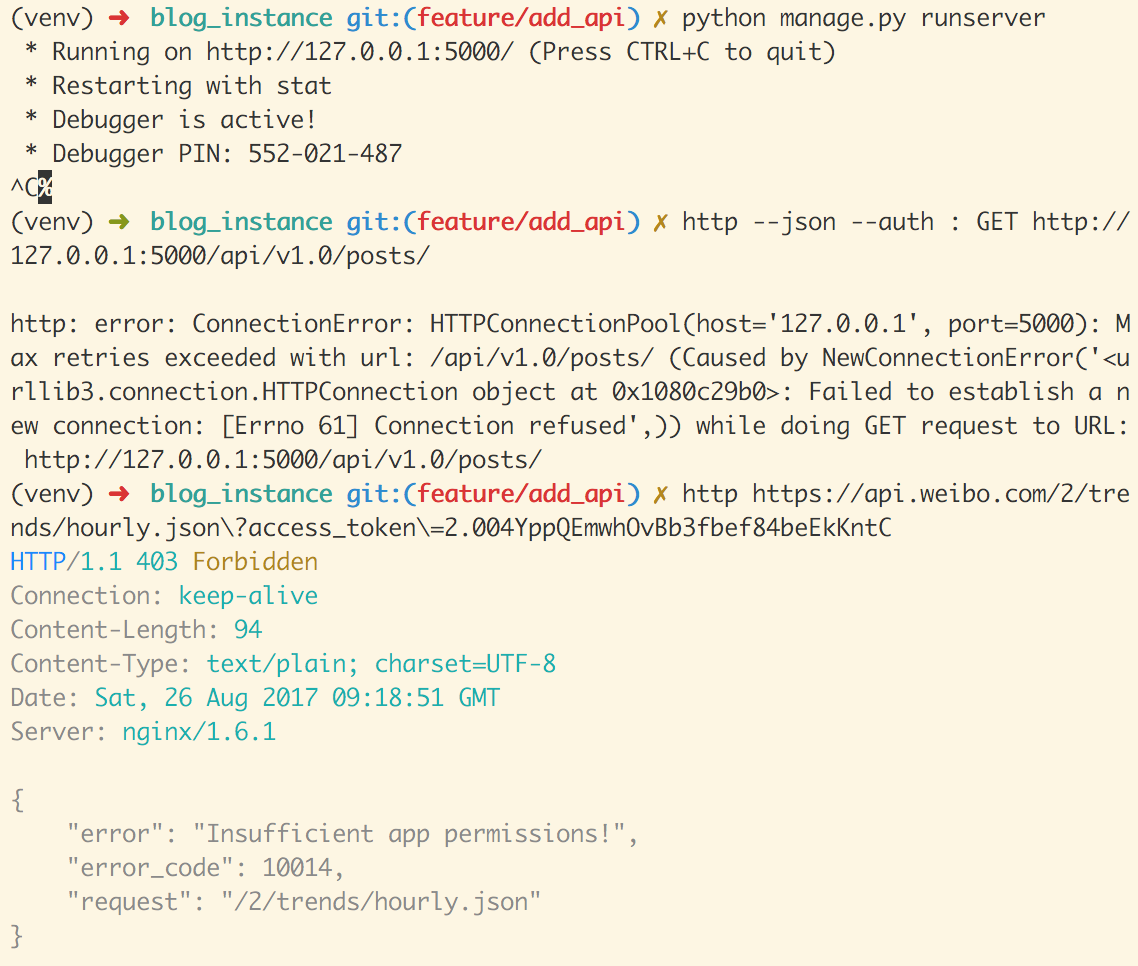 HTTPie test error · Issue #296 · miguelgrinberg/flasky · GitHub