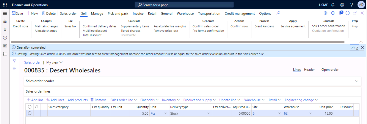 Lab 3 - exercise 19 -- sales order not sent to credit management, unable to proceed with ...