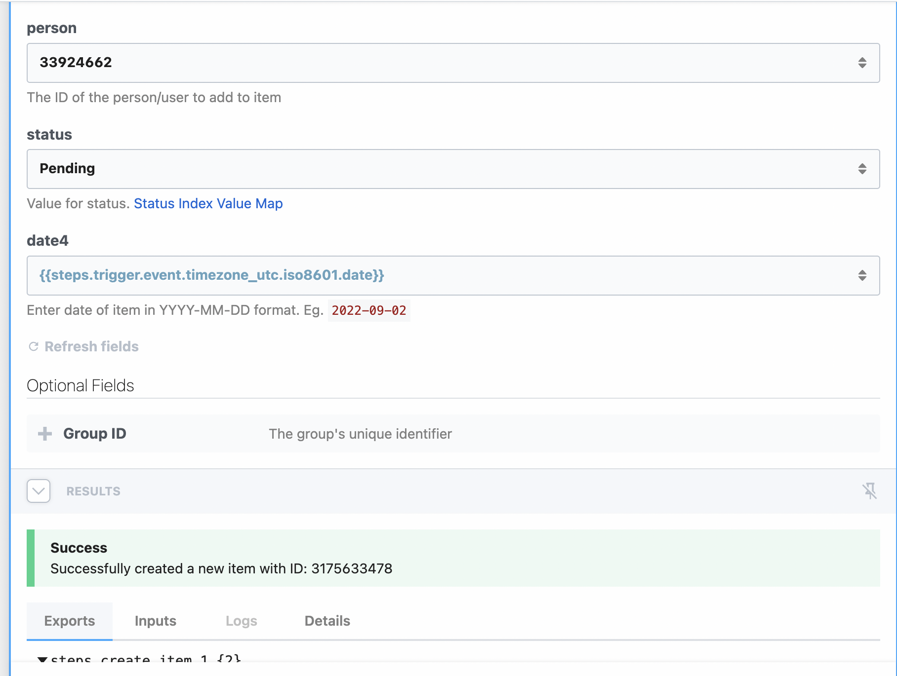 Bug Create Item Not Respecting Item Column Values · Issue 4128 · Pipedreamhq
