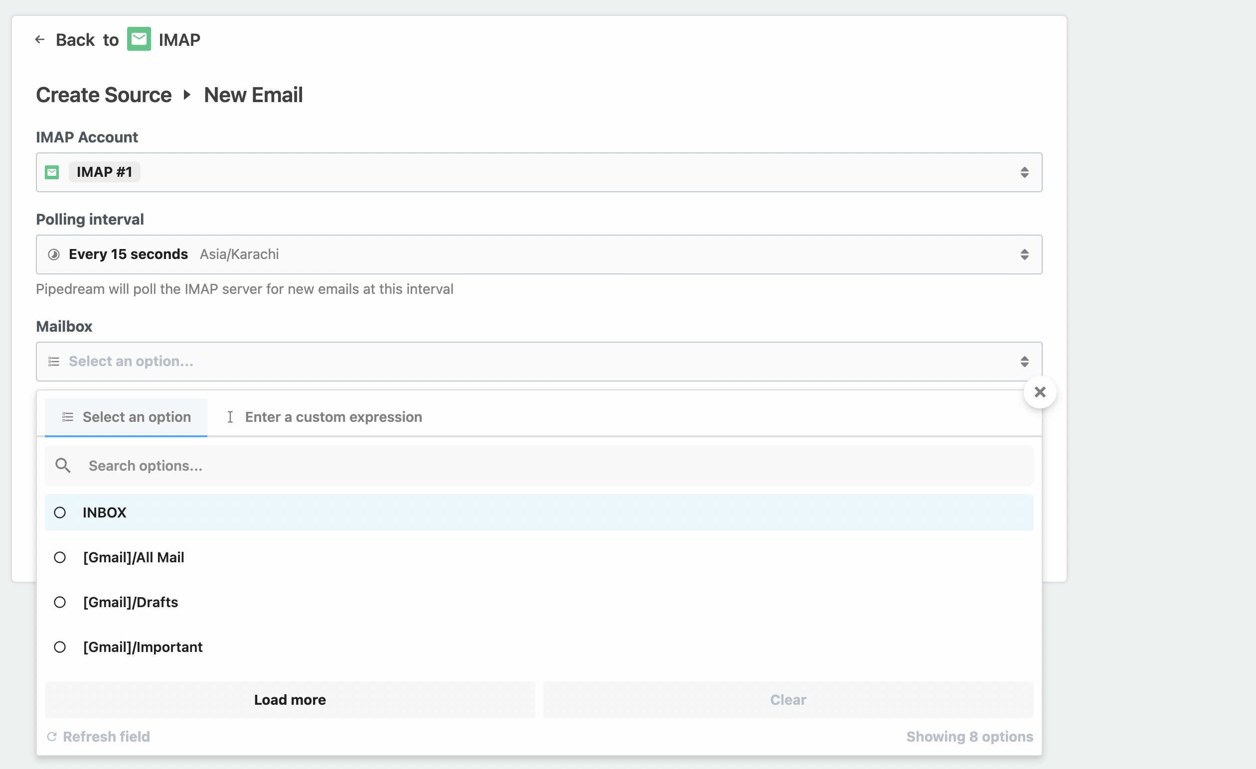 [BUG] Source: IMAP - Can't select Mailbox · Issue #4382 · PipedreamHQ/pipedream · GitHub