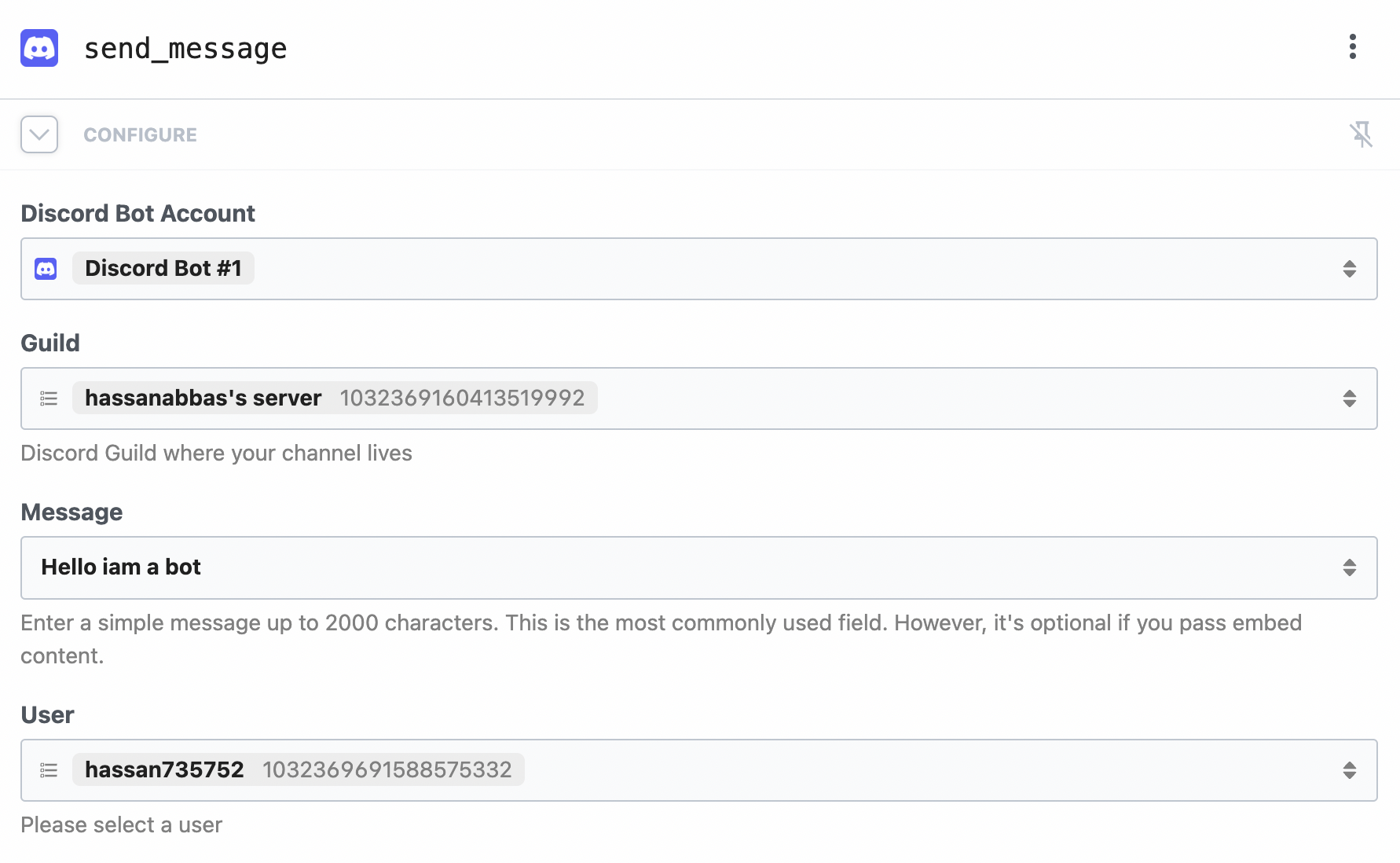 [ACTION] Discord Bot - Send Message · Issue #4868 · PipedreamHQ/pipedream · GitHub