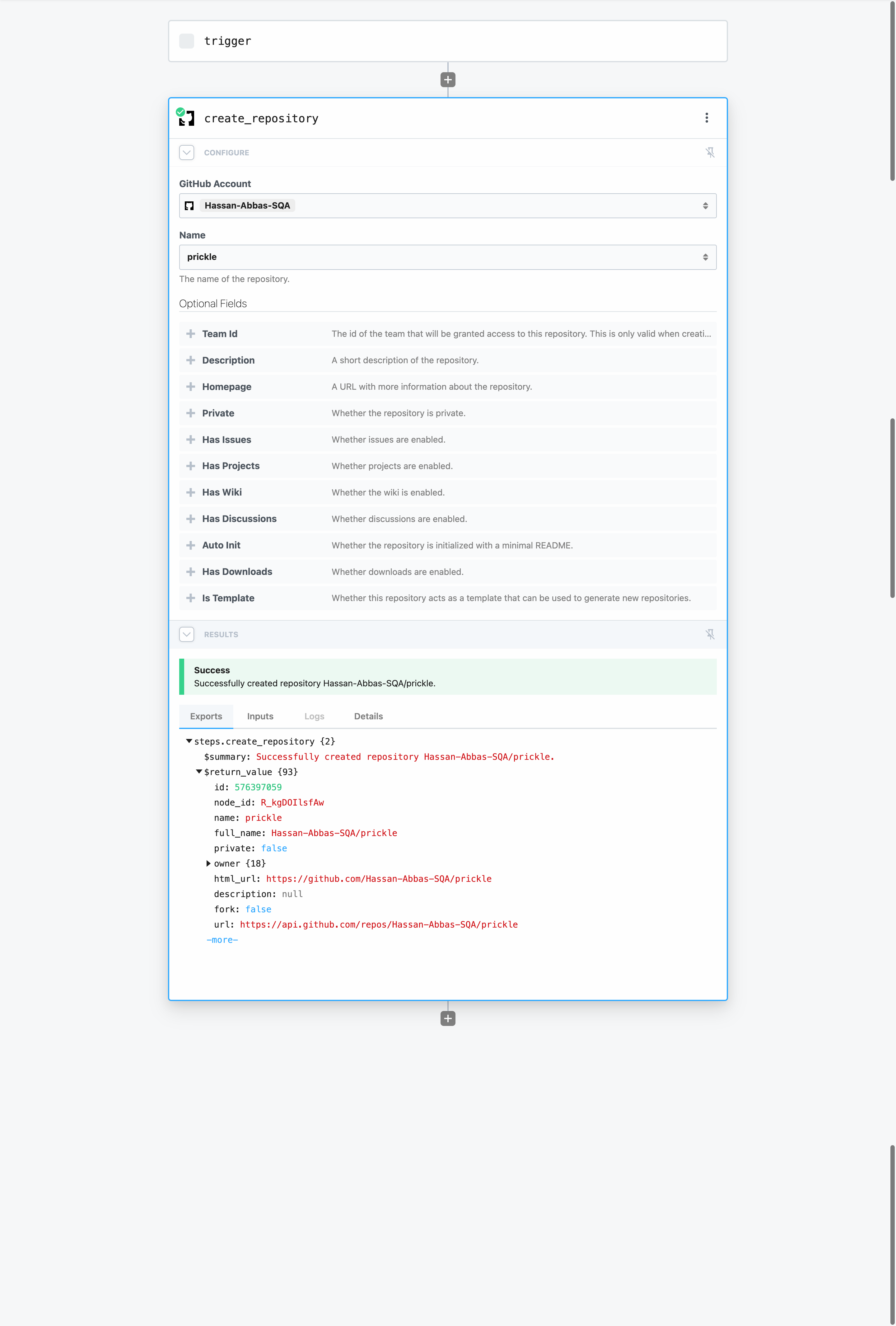 [ACTION] Github - Create Repository · Issue #4892 · PipedreamHQ/pipedream · GitHub