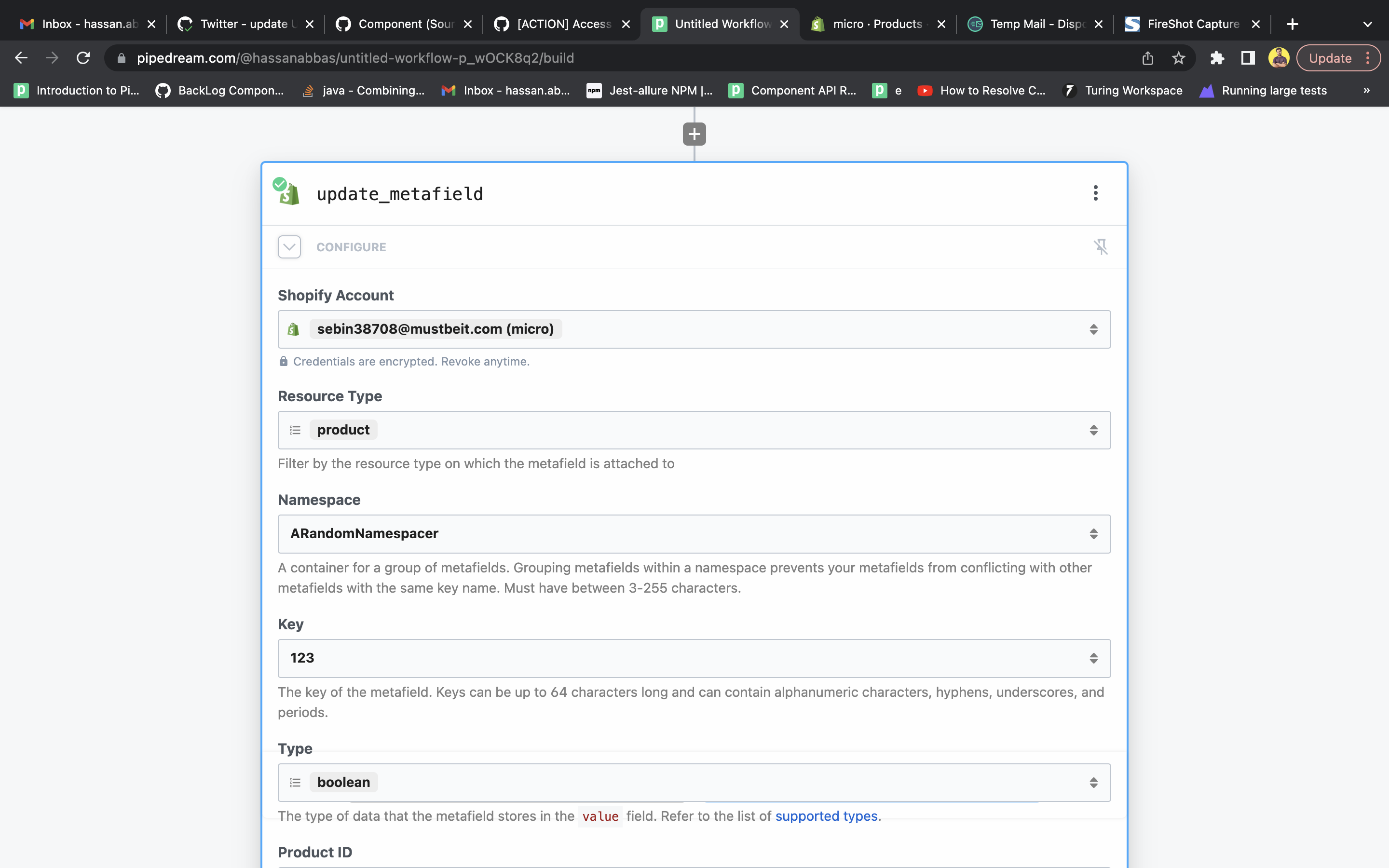 [ACTION] Access Read/Write Shopify Metafields · Issue #5375 · PipedreamHQ/pipedream · GitHub