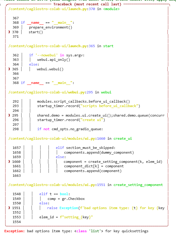 Getting an error "Exception: bad options item type: for key quicksettings" · Issue #27 ...