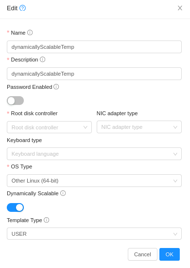 Template - Dynamically Scalable toggle button in Edit window doesn't ...