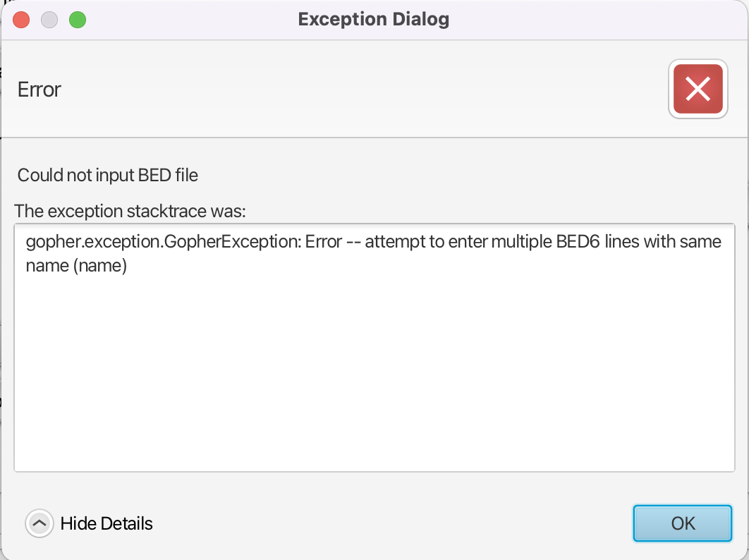 Probably unnecessary error message when reading BED files · Issue #388 ...