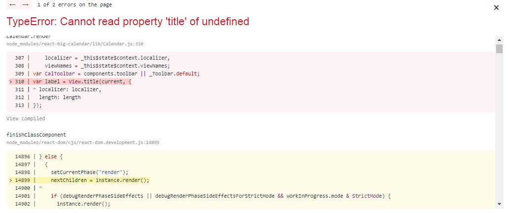 Cannot Read Property Title When Passing Values For Views Prop · Issue 1116 · Jquense React Big