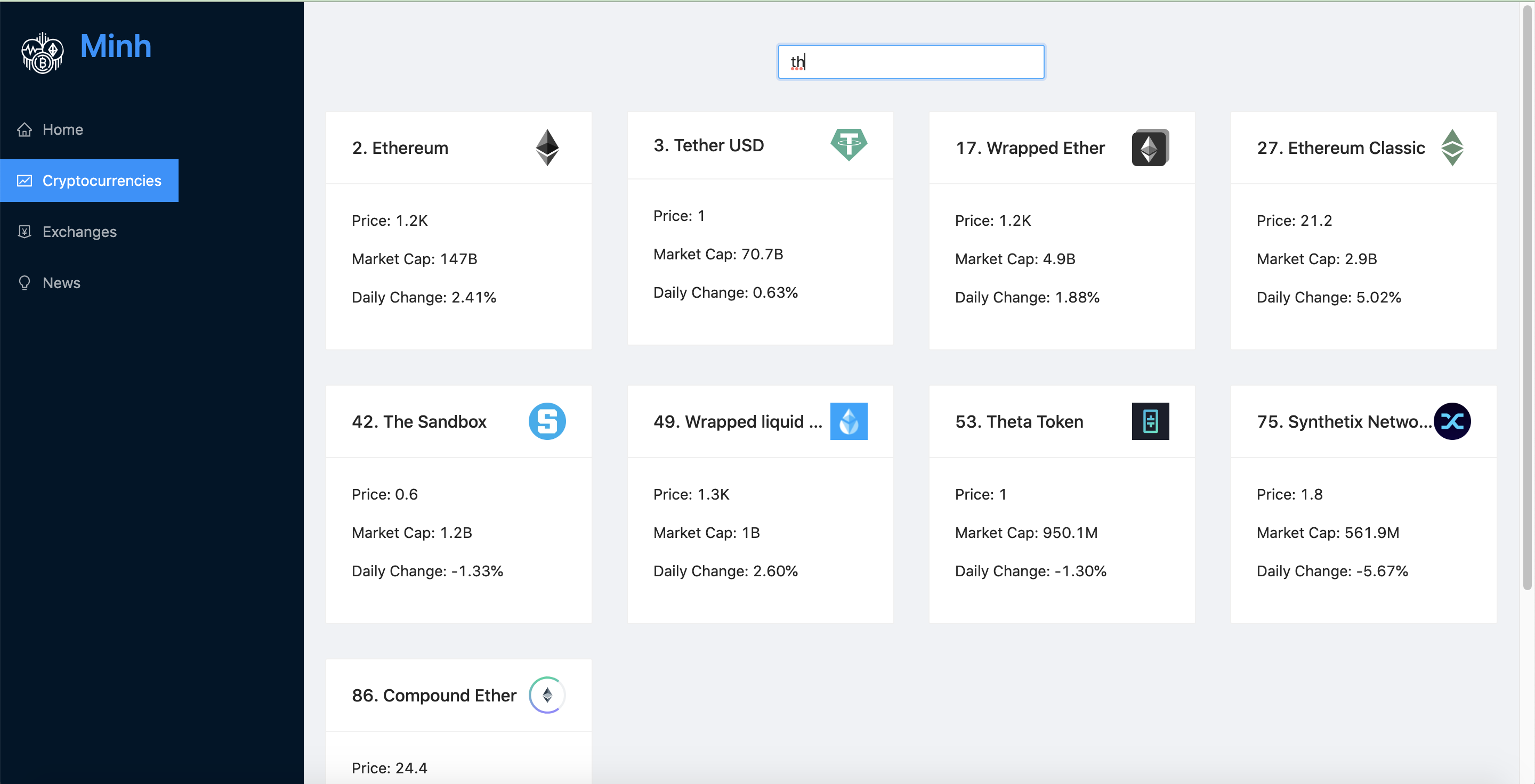 GitHub - minh2407/crypto-dash