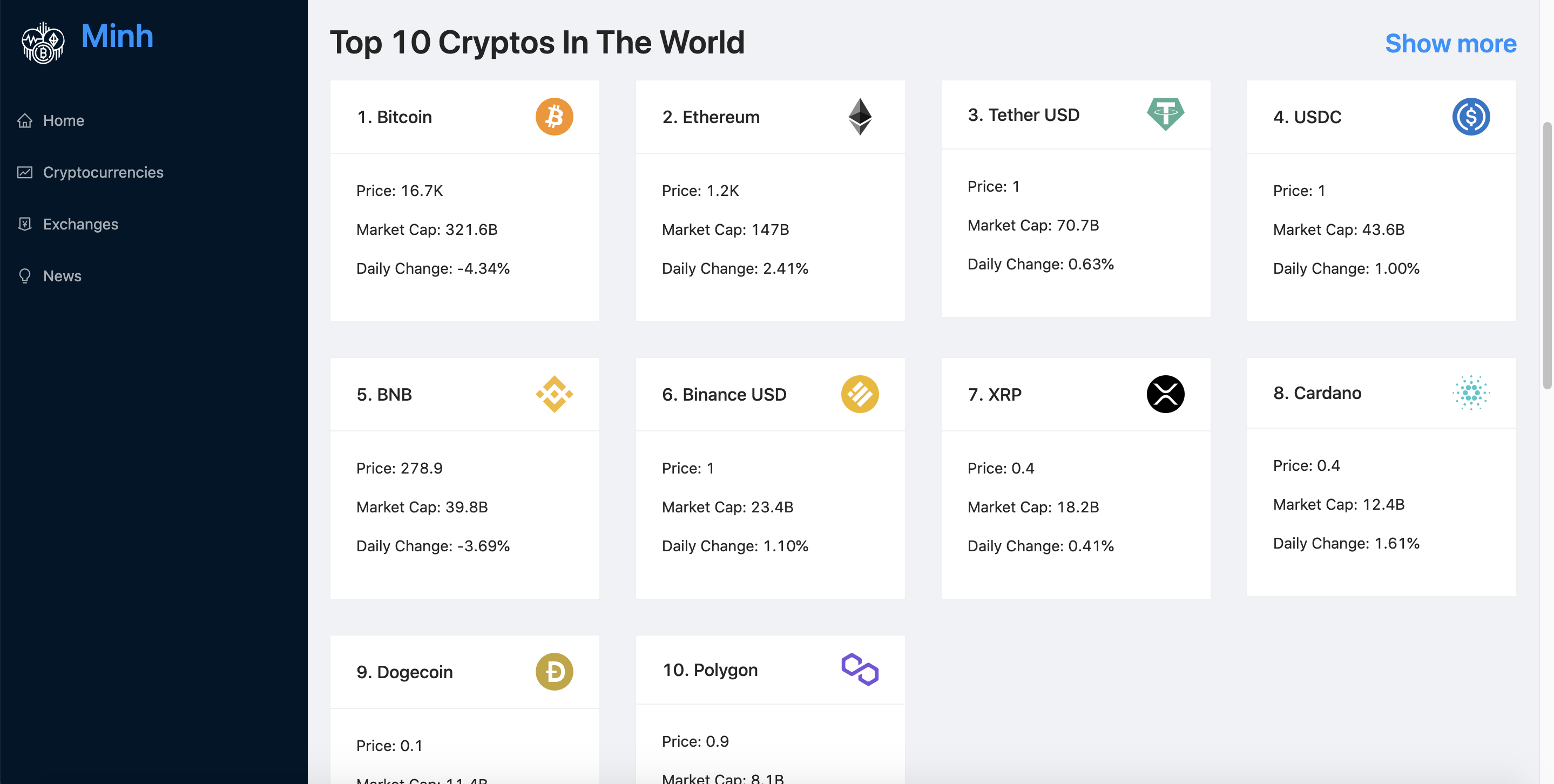 GitHub - minh2407/crypto-dash
