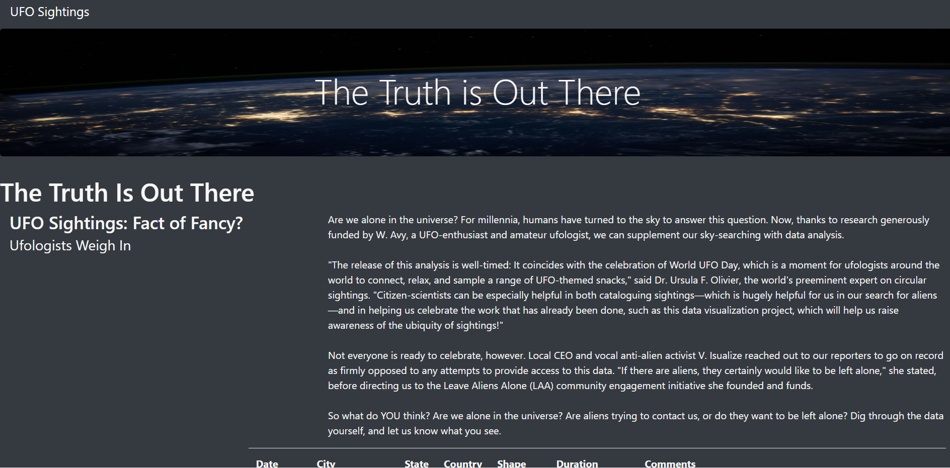 GitHub - arosario86/UFOs