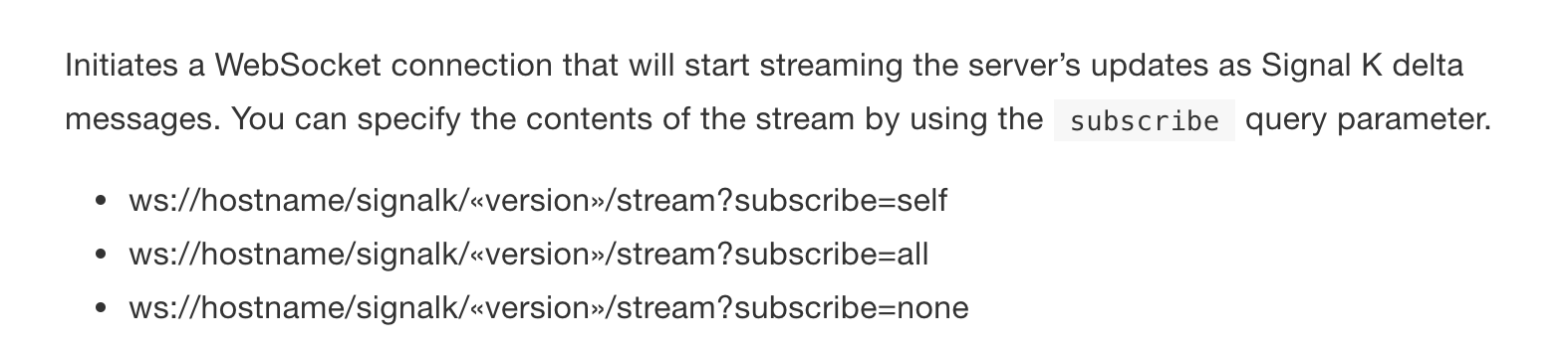 Simplify subscription mechanisms according to spec · Issue #75 · SignalK/signalk-js-client · GitHub