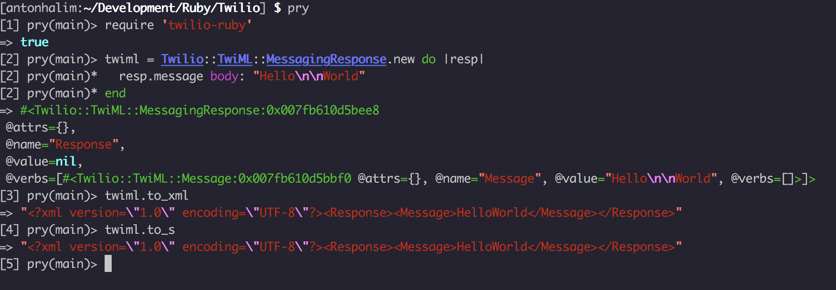 Twilio TwiML MessagingResponse New Line Not Working Issue 379