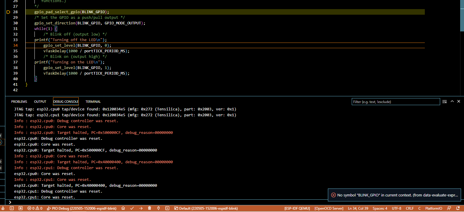 Debugging does not work in platform-espressif32 release 4.2.0 · Issue #793 · platformio/platform ...