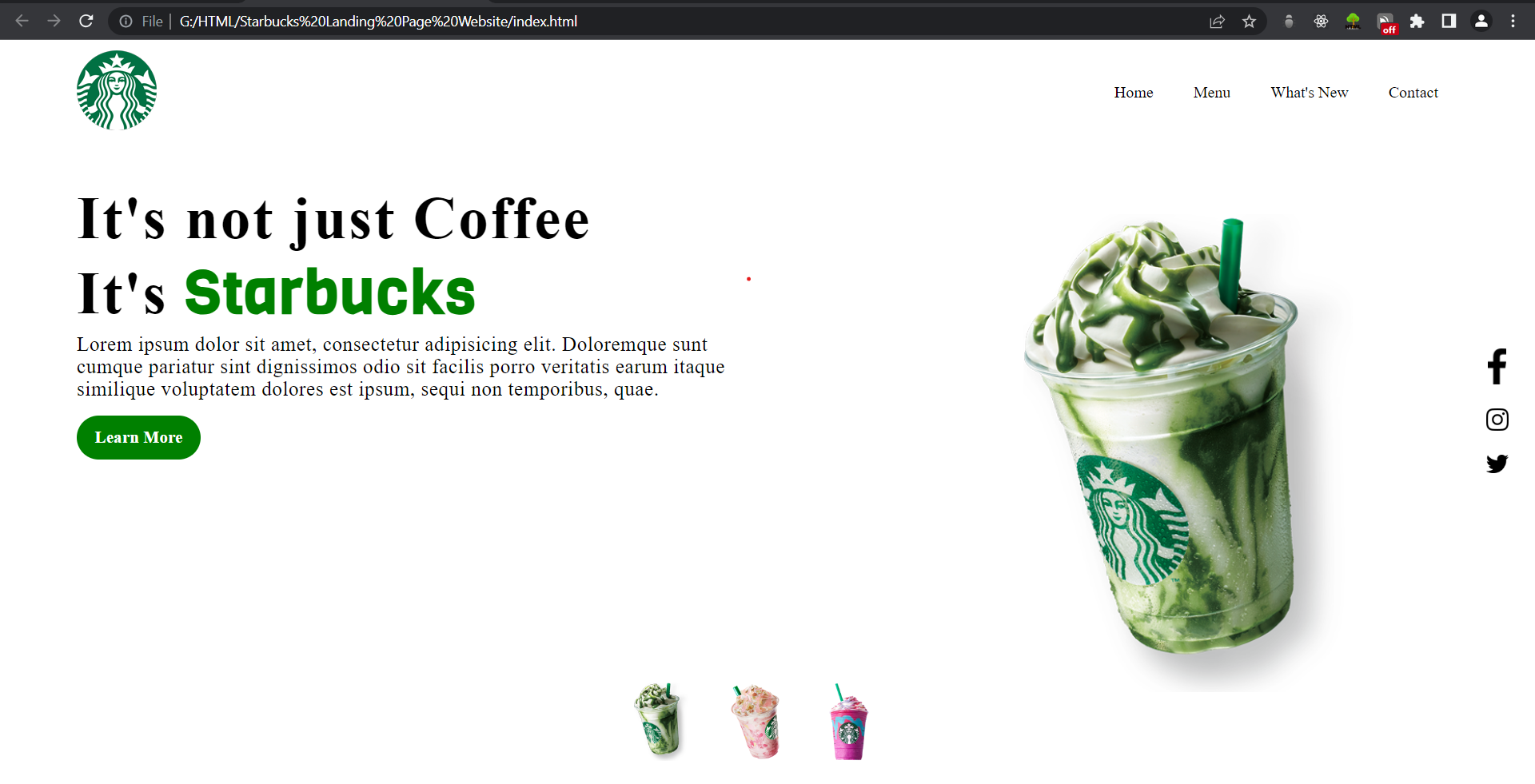 Starbucks Landing Page Website · Issue #1030 · TusharKesarwani/Front-End-Projects · GitHub
