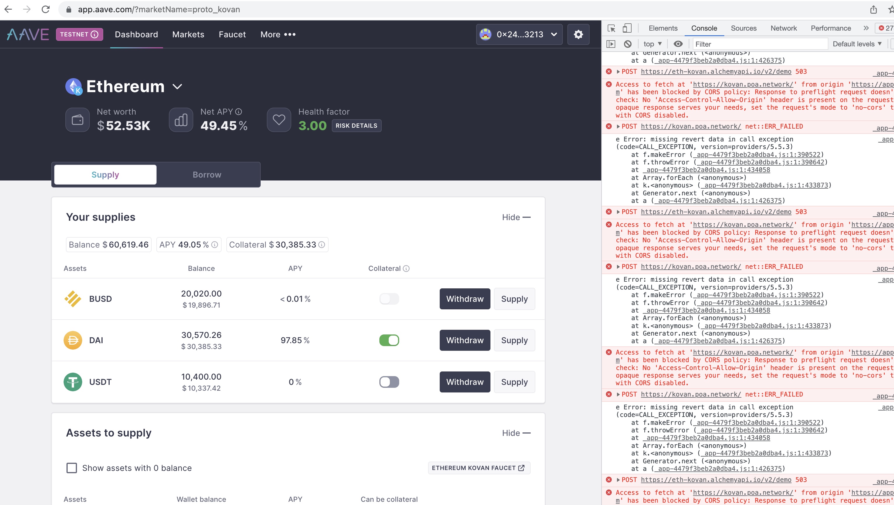 Ethereum v2 market on kovan broken · Issue #1039 · aave/interface · GitHub