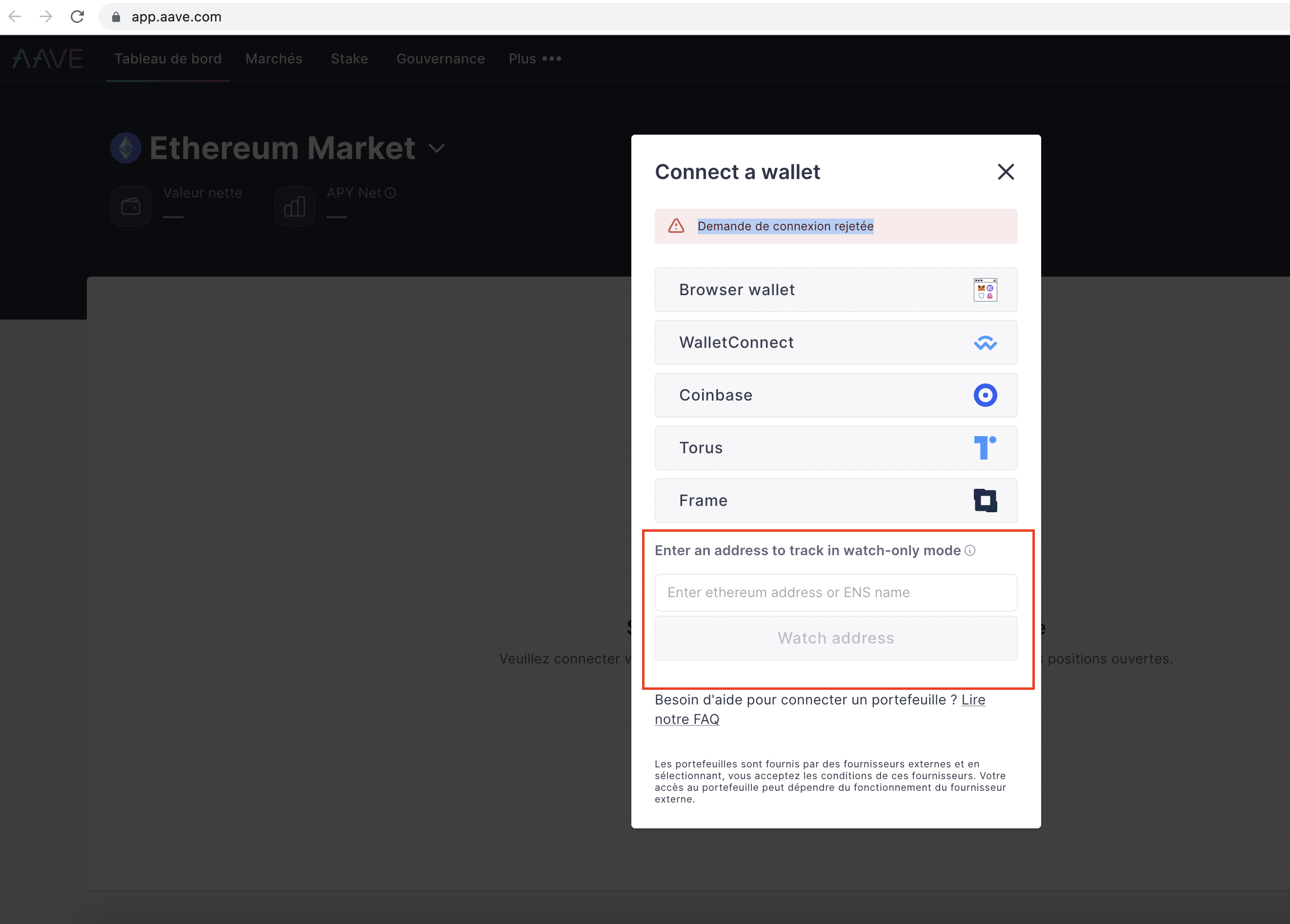 Missing translation "Watch Address" inside wallet connect modal · Issue #1263 · aave/interface ...