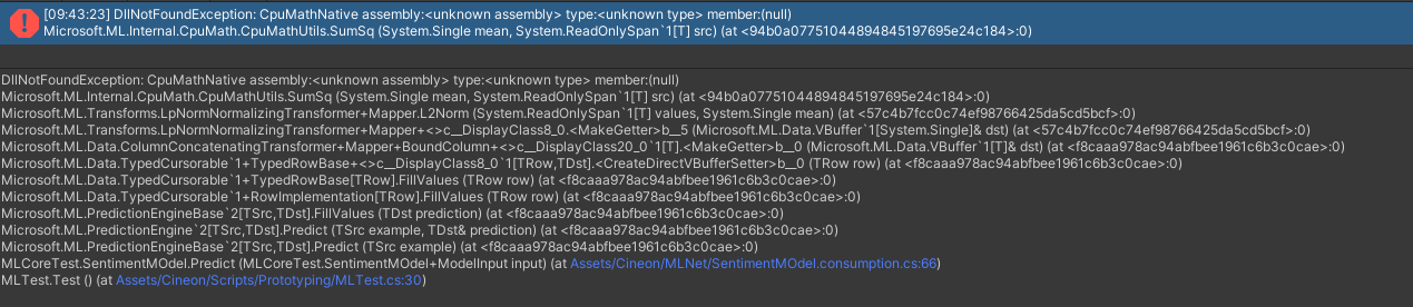 Integration of ML.Net 2.0.1 into Unity 2022.3.2f1 causes ...