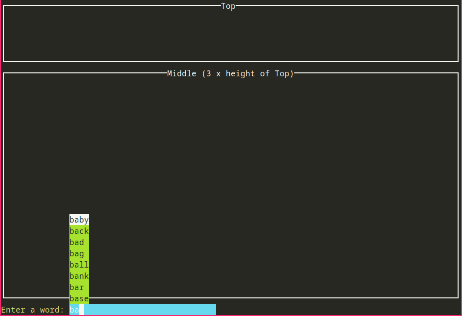 Autocomplete got an issue highlighting selected items in small terminals · Issue #791 · rivo ...