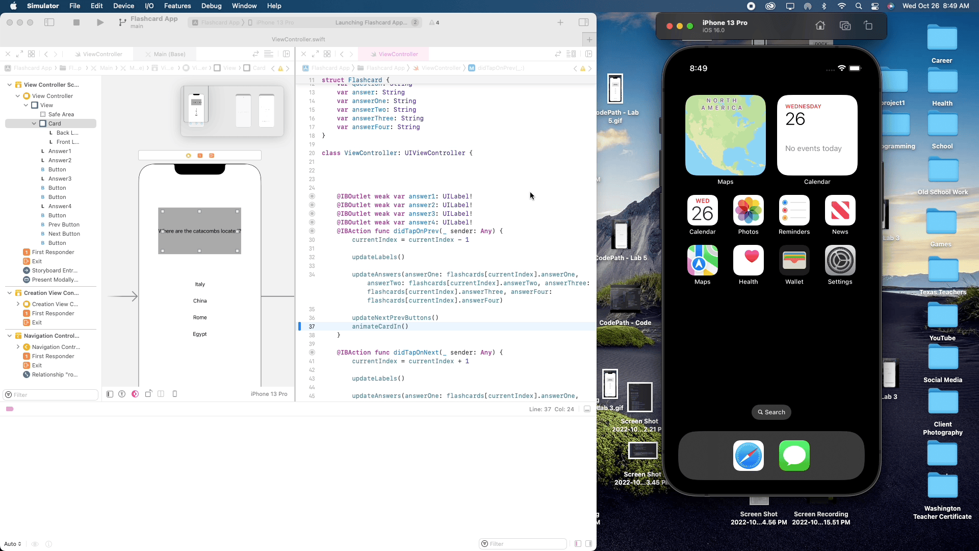 GitHub - CandiceHines/Flashcard-App