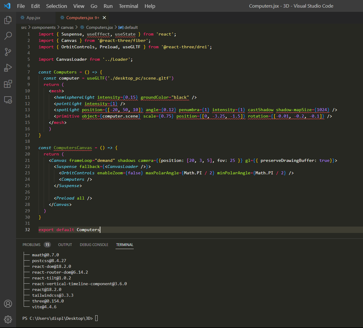 Why 'intensity, position, object, penumbra, etc are showing undefined ...