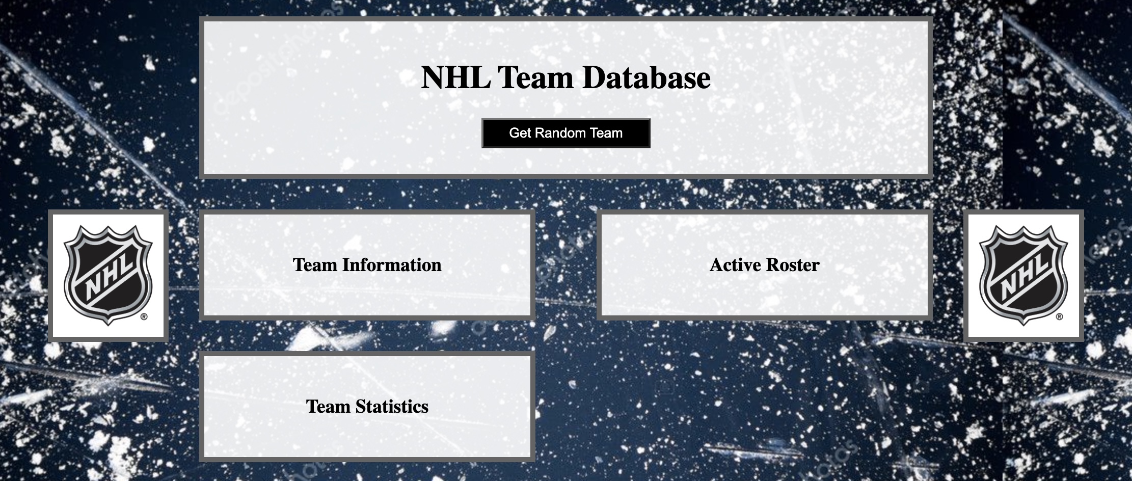 GitHub - DavidGriffinMartin/NHL-Team-Database