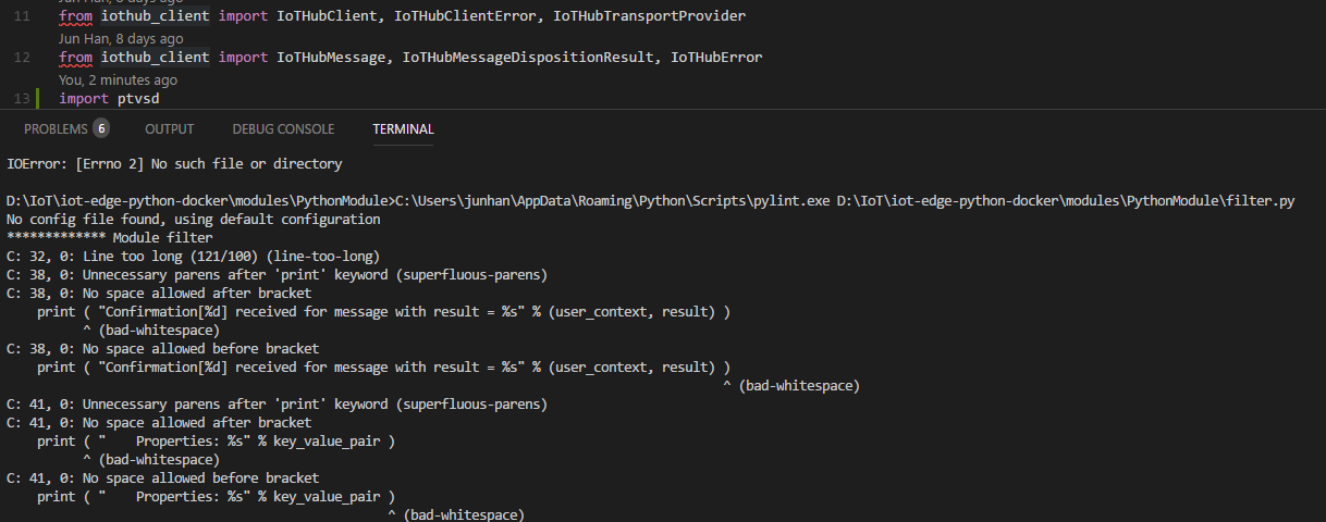 Lint error · Issue #1151 · microsoft/vscode-python · GitHub