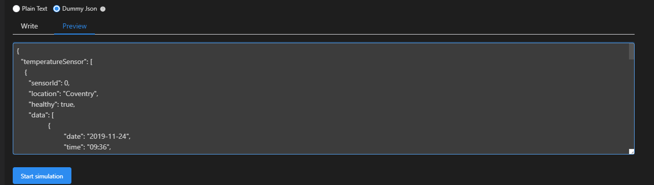 [P2] the preview section of Dummy JSON should be more like a read-only view · Issue #368 ...