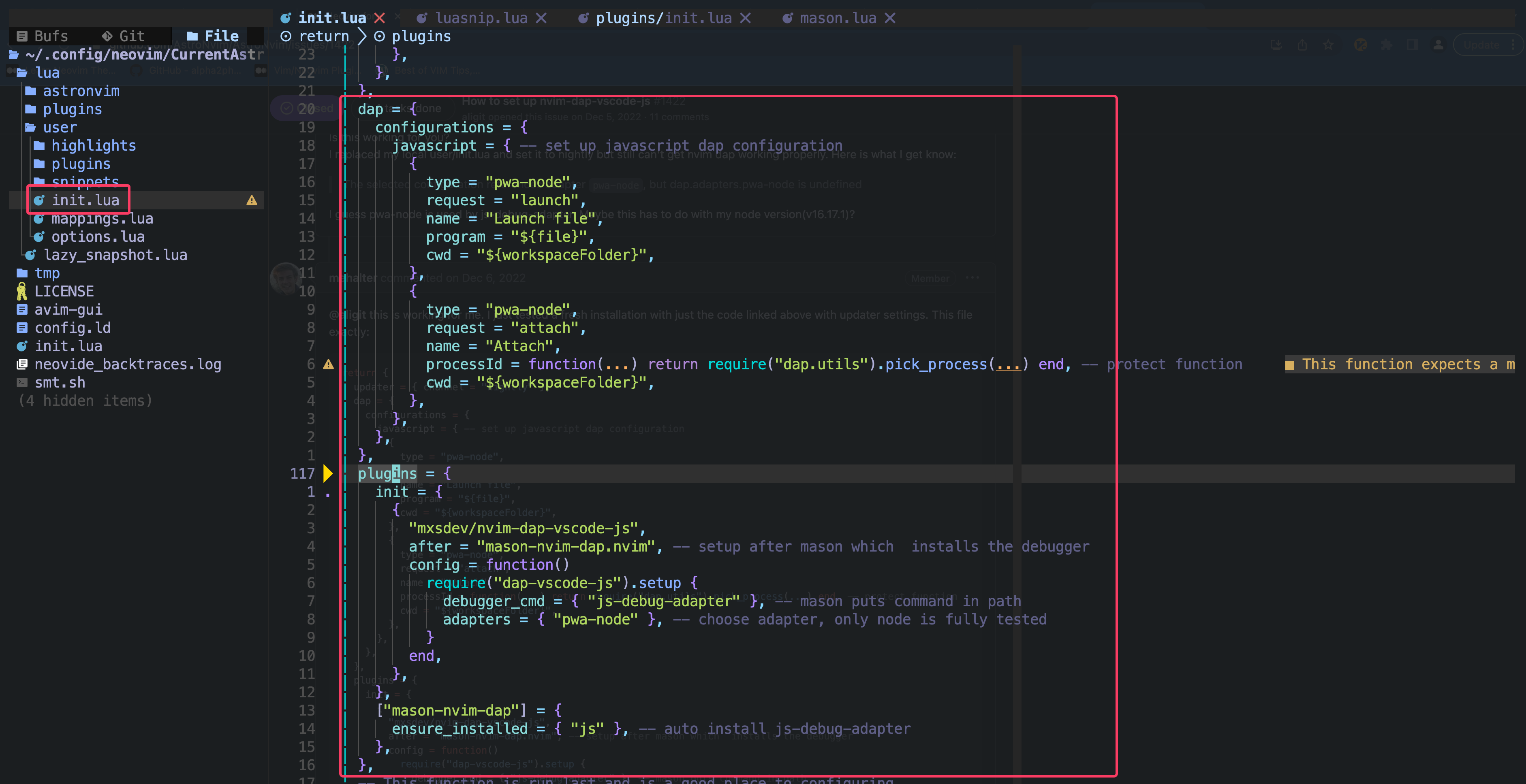 How to set up nvim-dap-vscode-js · Issue #1422 · AstroNvim/AstroNvim · GitHub