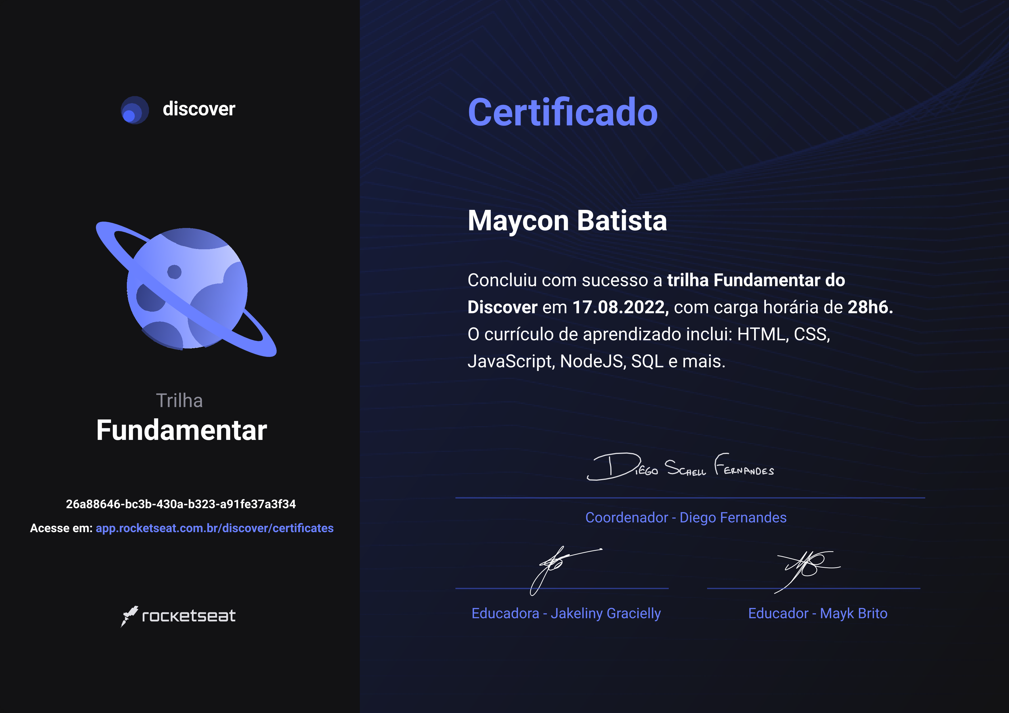 GitHub - MayconTrix/Rocketseat-Discover